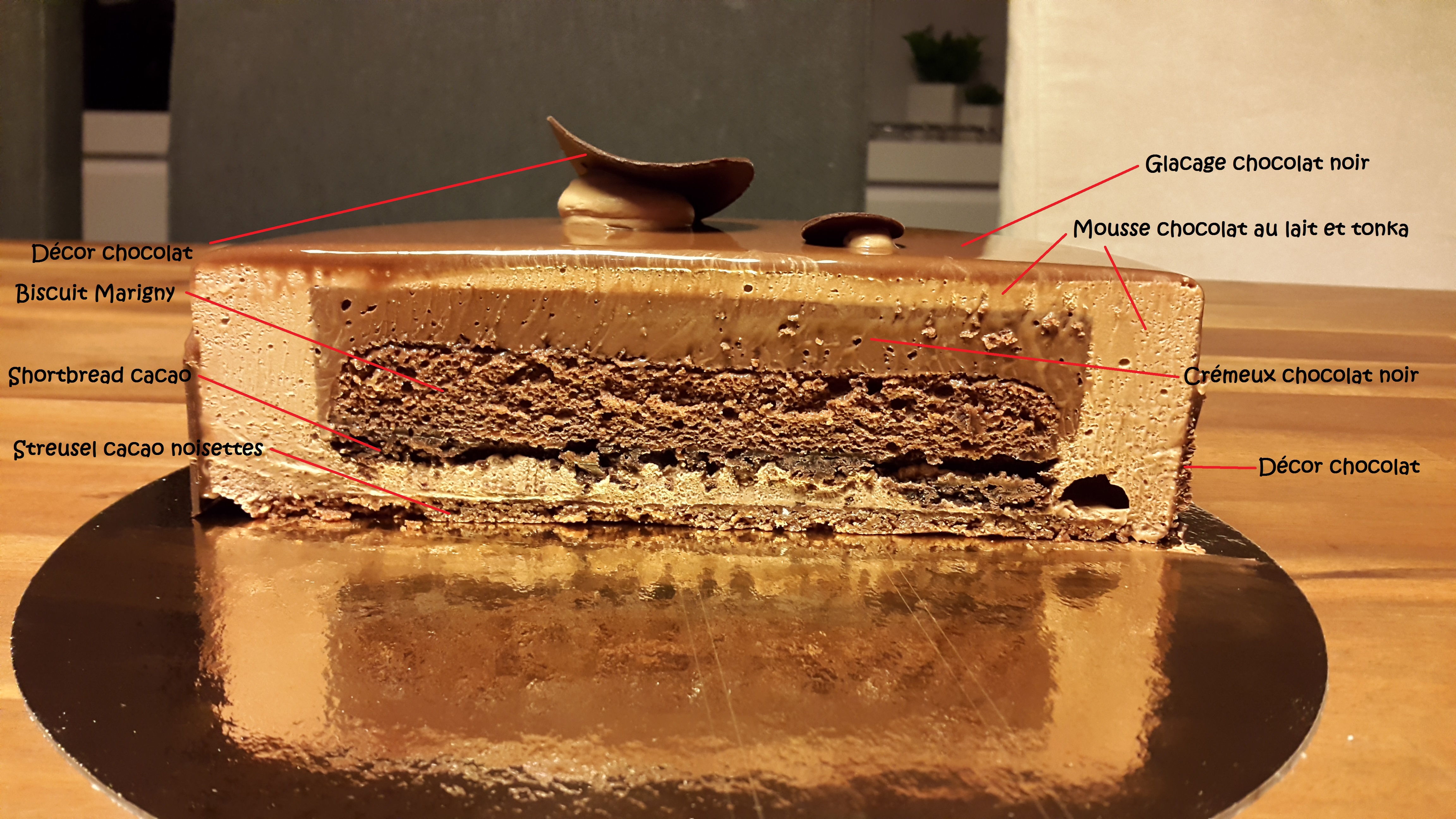 L'entremet tout chocolat - Les desserts de Julien