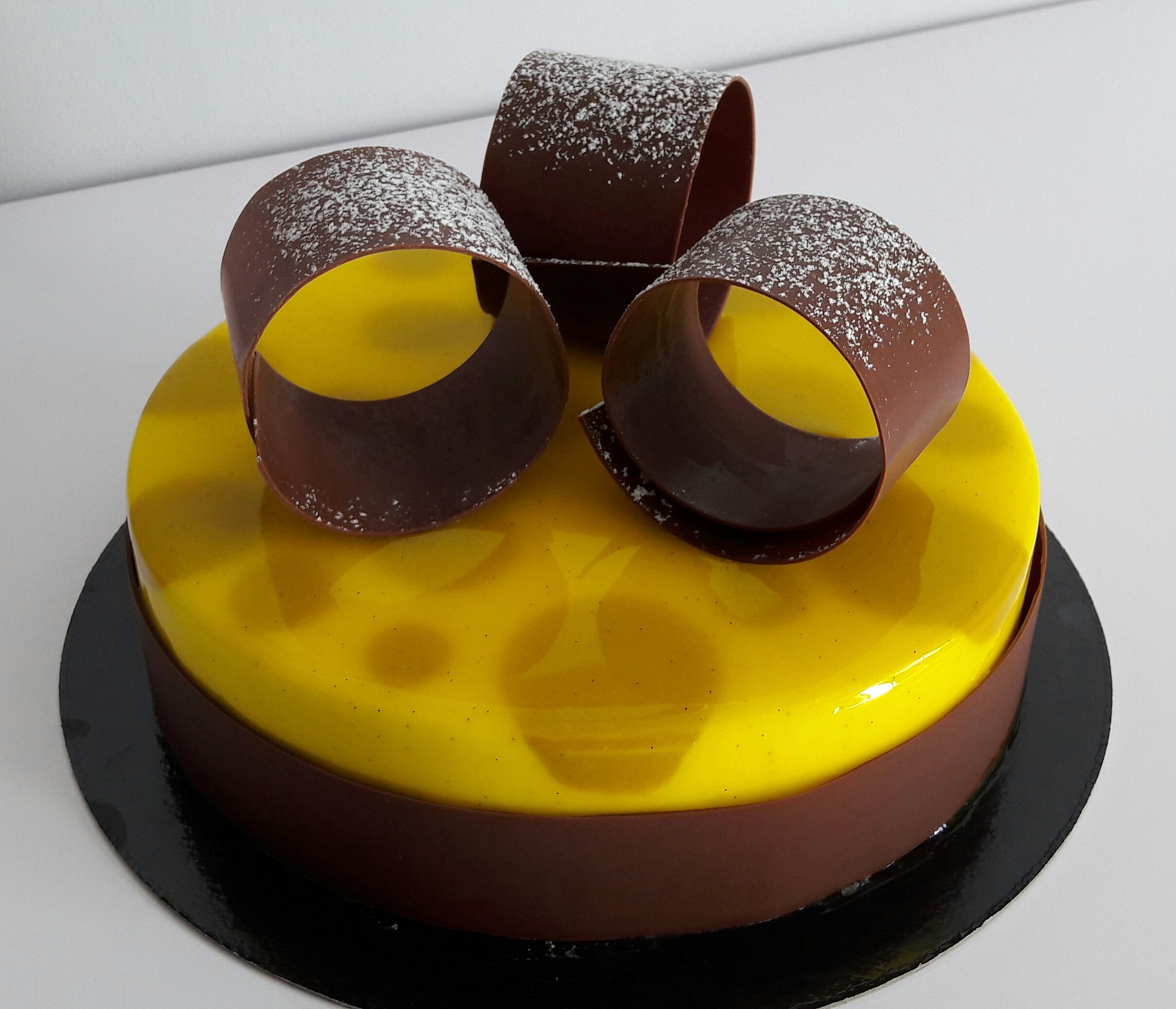 Entremet Vanille Mangue Passion et Chocolat au lait - Les desserts de ...